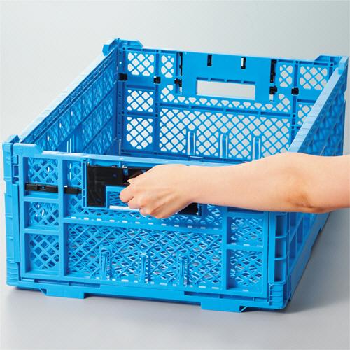 三甲 メッシュ折りたたみコンテナ 56．6L ブルー 556110−00 1台 : ぱーそなるたのめーる - 通販 - Yahoo!ショッピング