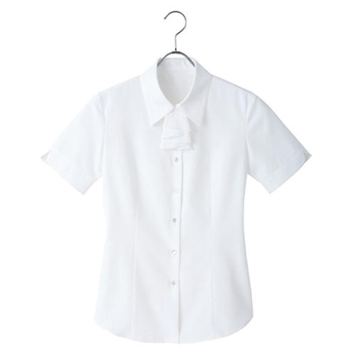 チクマ 半袖ブラウス（リボン付き） エムールツイスト 15号 ホワイト AR1647−1 1枚 （メーカー直送・代引不可） :8820006 ...