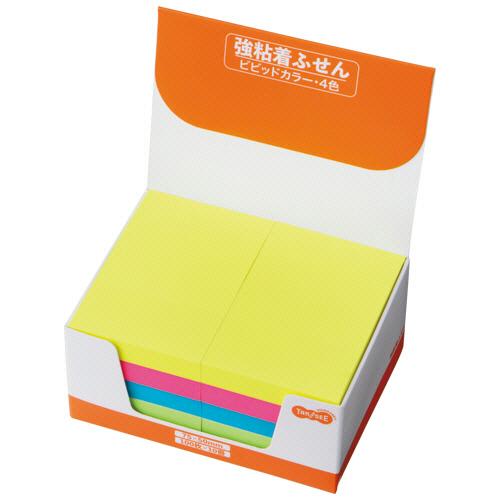 TANOSEE 強粘着ふせん 75×50mm ビビッドカラー・4色 1セット（30冊：10冊×3パック） :9107147:ぱーそなるたのめーる - 通販 - Yahoo!ショッピング