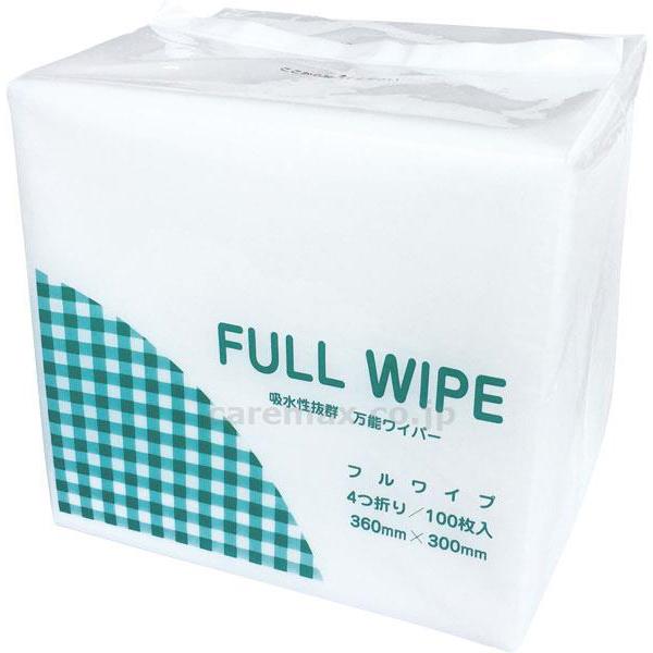 FULL WIPE（フルワイプ） 100枚入 介護用品 コットン使用の厚手でやわらかさ抜群! ドライタオル 清拭 おむつ交換 施設 病院 介護 ...