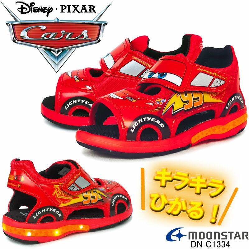 ディズニー カーズ DN C1334 光る サンダル LED マックウィーン キャラクター ムーンスター 月星 キッズ ジュニア 子供靴 : シューズショップ たんたん - 通販 ...