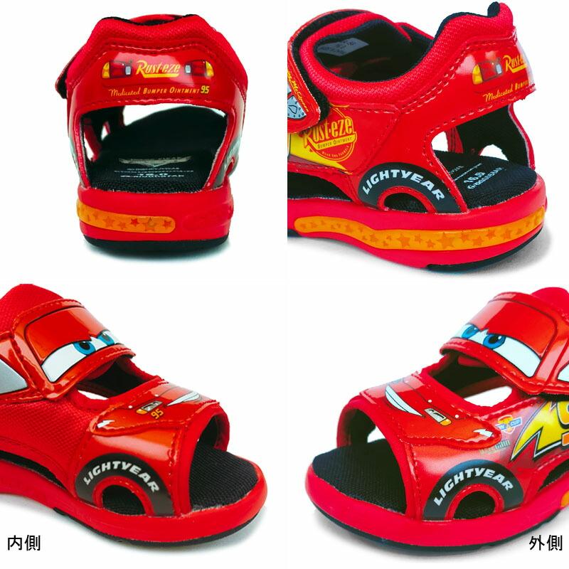 ディズニー カーズ DN C1334 光る サンダル LED マックウィーン キャラクター ムーンスター 月星 キッズ ジュニア 子供靴 : シューズショップ たんたん - 通販 ...