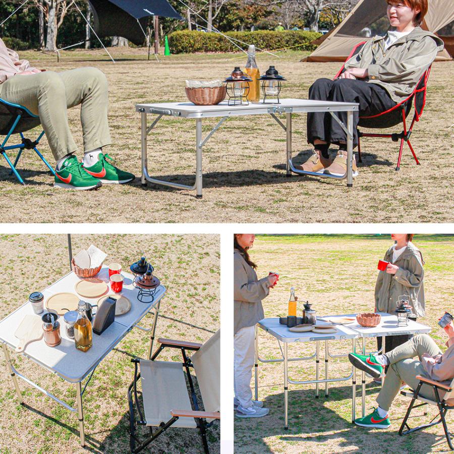 90cm アルミテーブル 折畳み アウトドア レジャー 折りたたみ 軽量 アルミ テーブル お花見 キャンプ BBQ 台 机 茶 MERMONT : a61a002-1 : TANTO ...