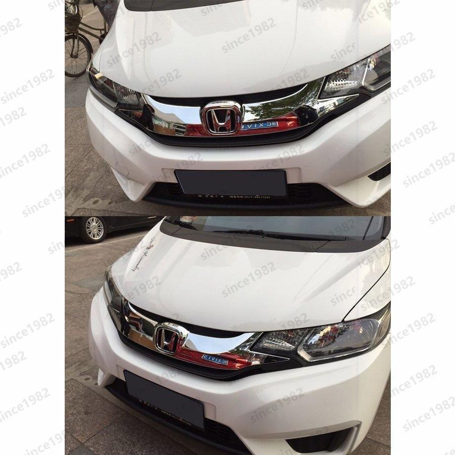 ホンダ フィット3 ハイブリット FIT3 GP5 GP6 GK3 GK4 GK5 GK6 外装 アクセサリー パーツ フロントガーニッシュ グリルガーニッシュ 1P (2013年9月-現行 ...