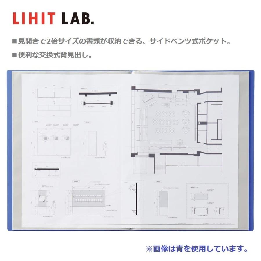 リヒトラブ クリヤーブック サイドベンツ A3タテ/A2ヨコ 20枚 40ポケット 白 G34 : タランストア - 通販 - Yahoo!ショッピング