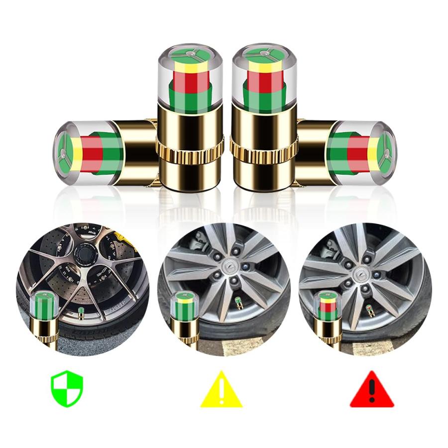 RaKuLife バルブステムキャップ エアバルブ 全車種適用 ステンレス鋼材質 タイヤ : タランストア - 通販 - Yahoo!ショッピング