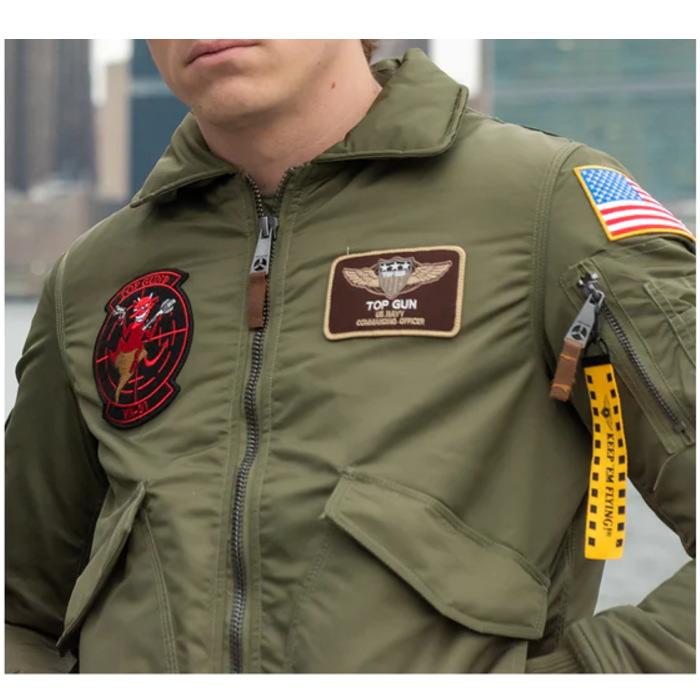 ☆【正規品/輸入品】Top Gun Fashion New York CWU-45 フライトジャケット パッチ付き（HOUSTON CWU ...