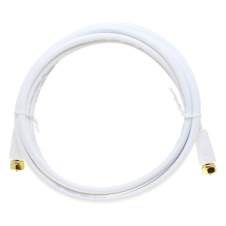 TARO'S アンテナケーブル 5m 同軸 S-4C-FB F型(ネジ型) - 延長 4K 8K対応 テレビアンテナ コード 線 BS CS CATV 地デジ 4CFF-05WH ホワイト 白 ...