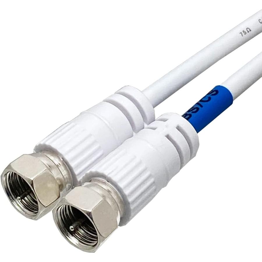 TARO'S アンテナ分波器 4K8K放送 ケーブル付き 出力 ケーブル一体型 3224MHz BS CS 地デジ CATV 対応 ホワイト 2.5C極細ケーブル 15cm TS ...