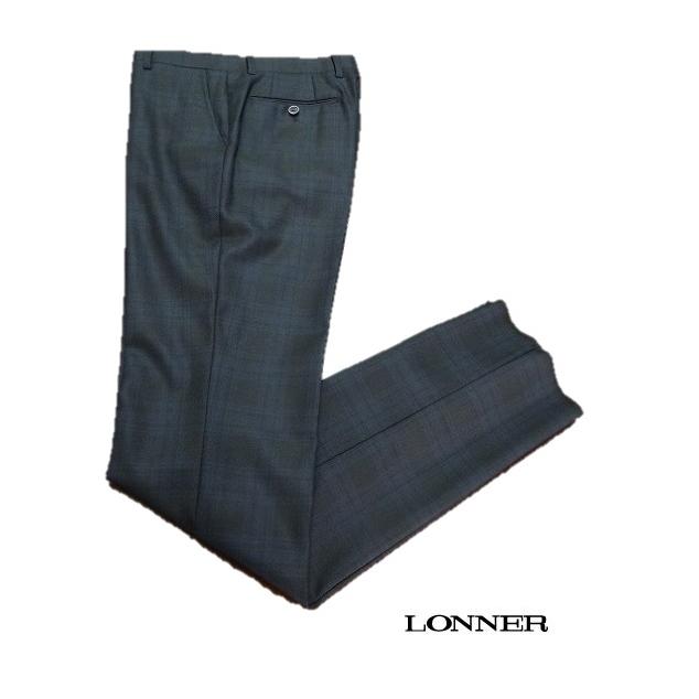 ロンナー（LONNER）・ノータック ウールスラックス 秋冬パンツ （ブラック チェック） 82 88 : ミハト&タロウ - 通販 ...