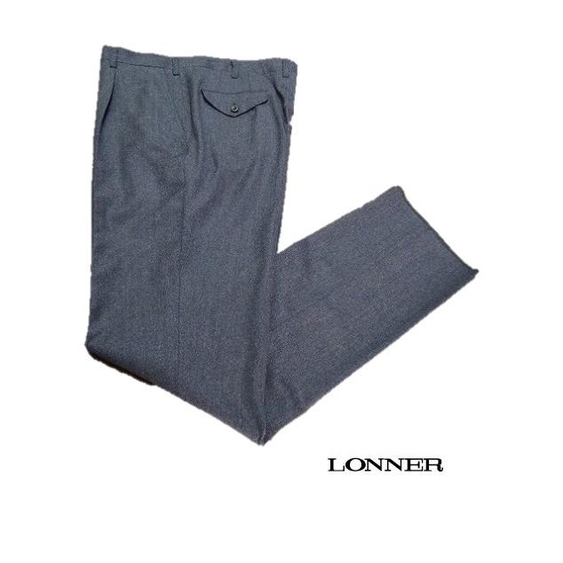 ロンナー（LONNER）・ワンタック ウールスラックス 秋冬パンツ （パープル） イタリア製服地 91 94 : ミハト&タロウ - 通販 ...