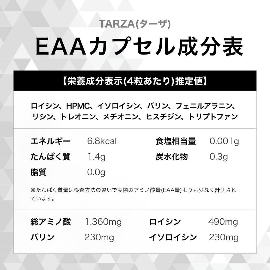TARZA（ターザ） EAA カプセル 520粒入 約130回分 国産 アミノ酸 サプリメント タブレット 錠剤 無香 :tarza-eaa-capsule:TARZA Yahoo!ショップ ...