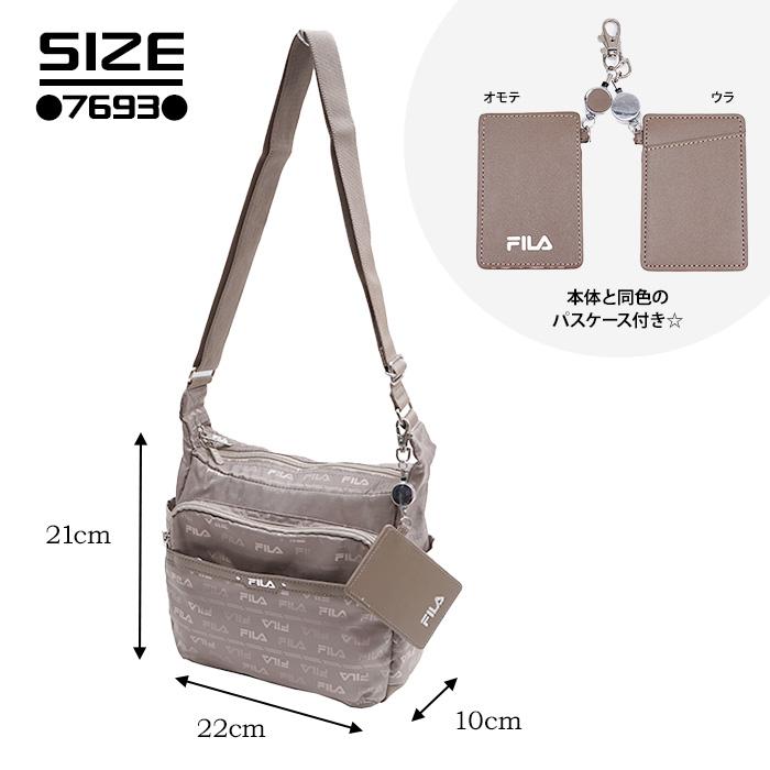 FILA（フィラ） 【レターパック配送】FILA フラワーシリーズ ジャガード 舟形縦ショルダー 斜め掛け 肩掛け 7693 パスケース 鞄 超軽量 人気 ラッピング 母の日 ...