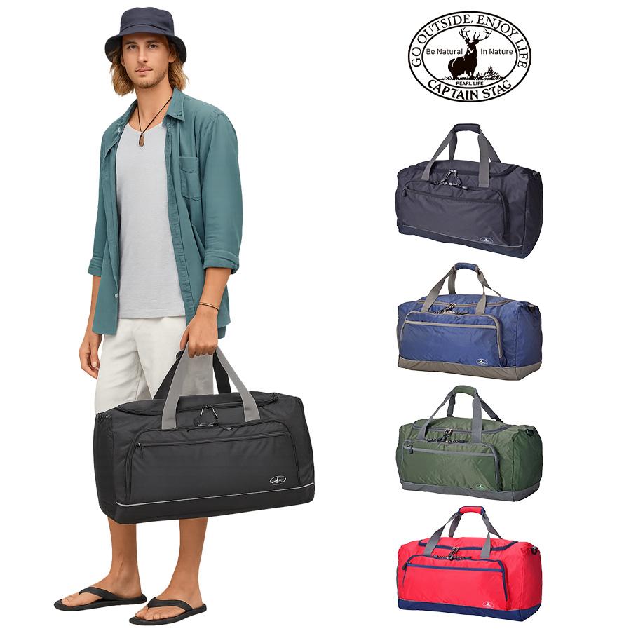 【CAPTAIN STAG】 1313 ボストンバッグ かばん バッグ 大容量 旅行 シンプル おしゃれ かっこいい 便利 使いやすい メンズ プレゼント ギフト ブラック : cts ...