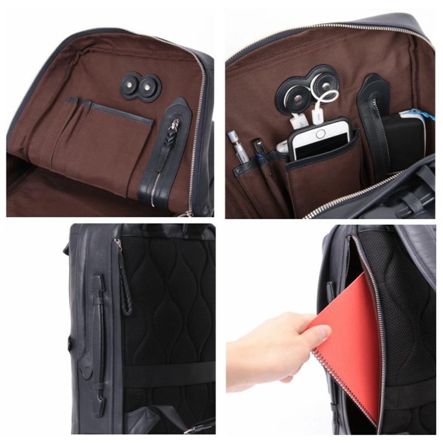 P.I.D PID Ecrire エクリール 撥水レザースクエアリュック PAZ102