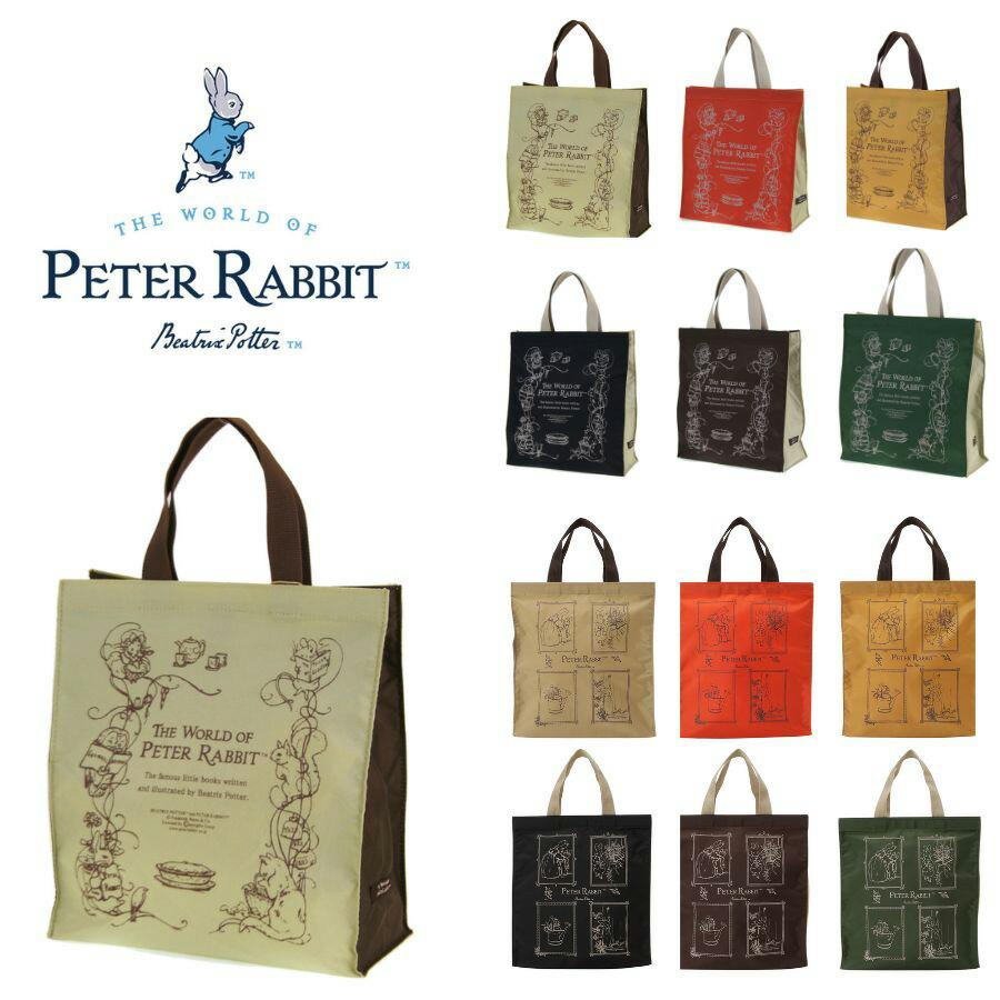 ピーターラビット 【PETER RABBIT】0646 ハンドバッグ かばん バッグ 手持ち サブバッグ エコバッグ キャラクター 角型 うさぎ 使いやすい 軽量 ブラック ...