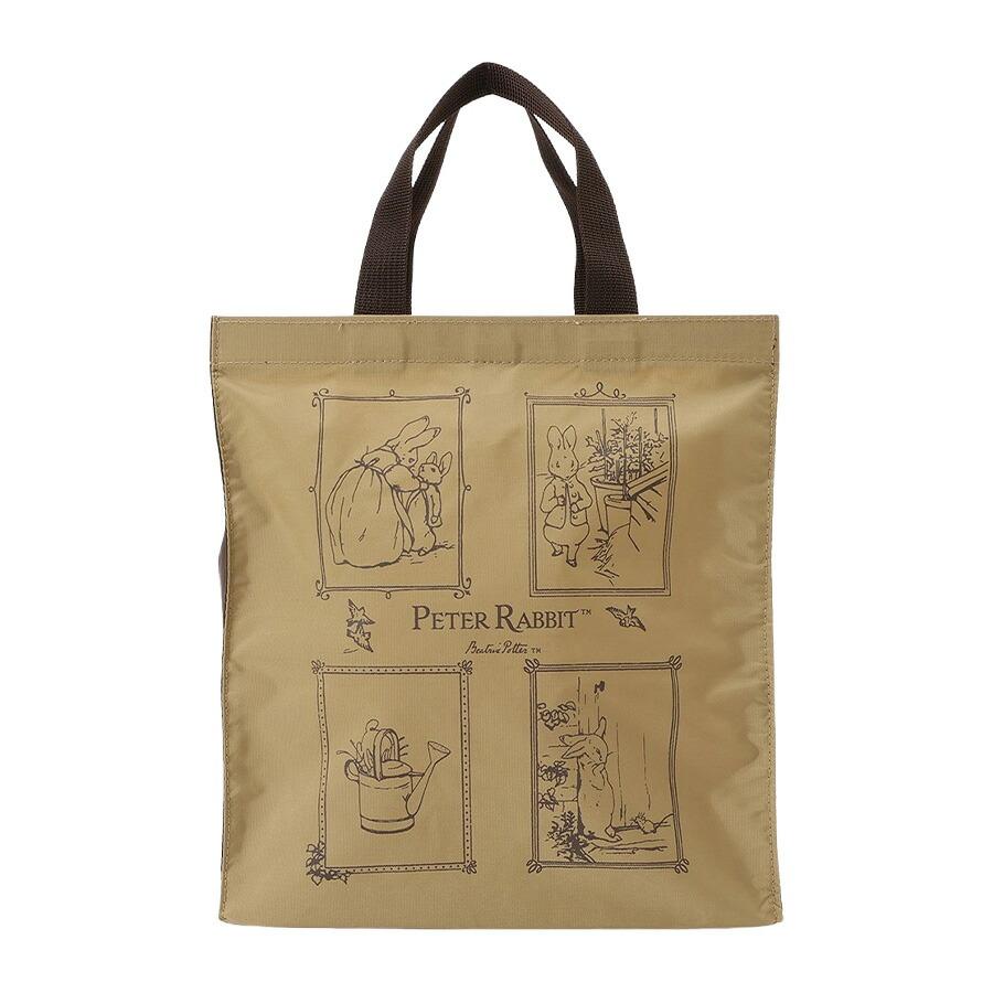 ピーターラビット 【PETER RABBIT】0646 ハンドバッグ かばん バッグ 手持ち サブバッグ エコバッグ キャラクター 角型 うさぎ 使いやすい 軽量 ブラック ...