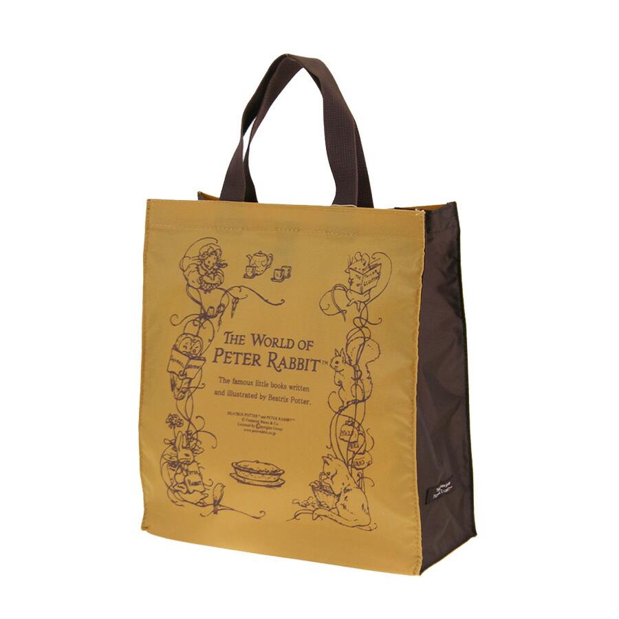 ピーターラビット 【PETER RABBIT】0646 ハンドバッグ かばん バッグ 手持ち サブバッグ エコバッグ キャラクター 角型 うさぎ 使いやすい 軽量 ブラック ...
