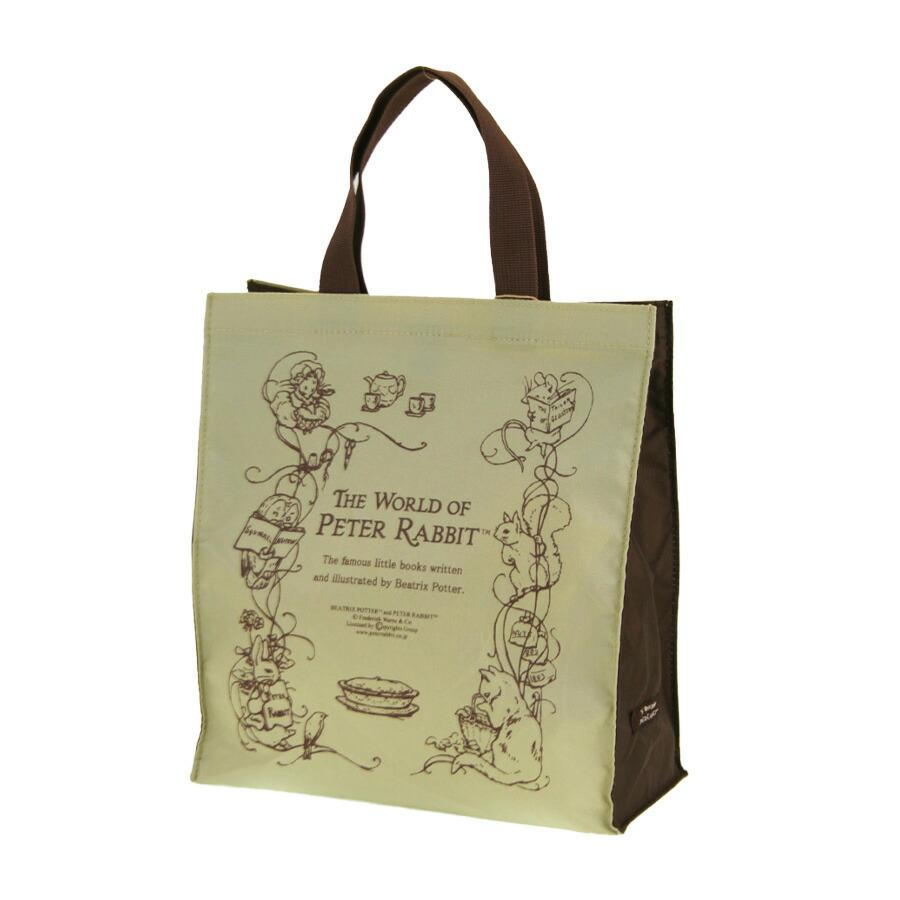 ピーターラビット 【PETER RABBIT】0646 ハンドバッグ かばん バッグ 手持ち サブバッグ エコバッグ キャラクター 角型 うさぎ 使いやすい 軽量 ブラック ...