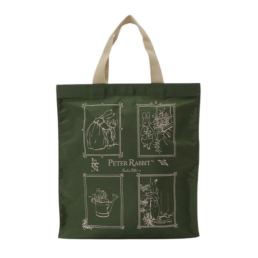 ピーターラビット 【PETER RABBIT】0646 ハンドバッグ かばん バッグ 手持ち サブバッグ エコバッグ キャラクター 角型 うさぎ 使いやすい 軽量 ブラック ...