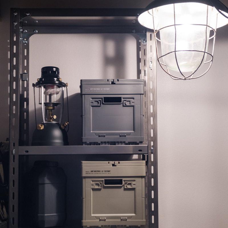 AMP MULTIBOX/アンプ マルチボックス 収納ボックス 両サイドテーブルが拡張できる折りたたみ収納ボックス 500mlペットボトル12本収納 :ec-multibox:たすくらし ...