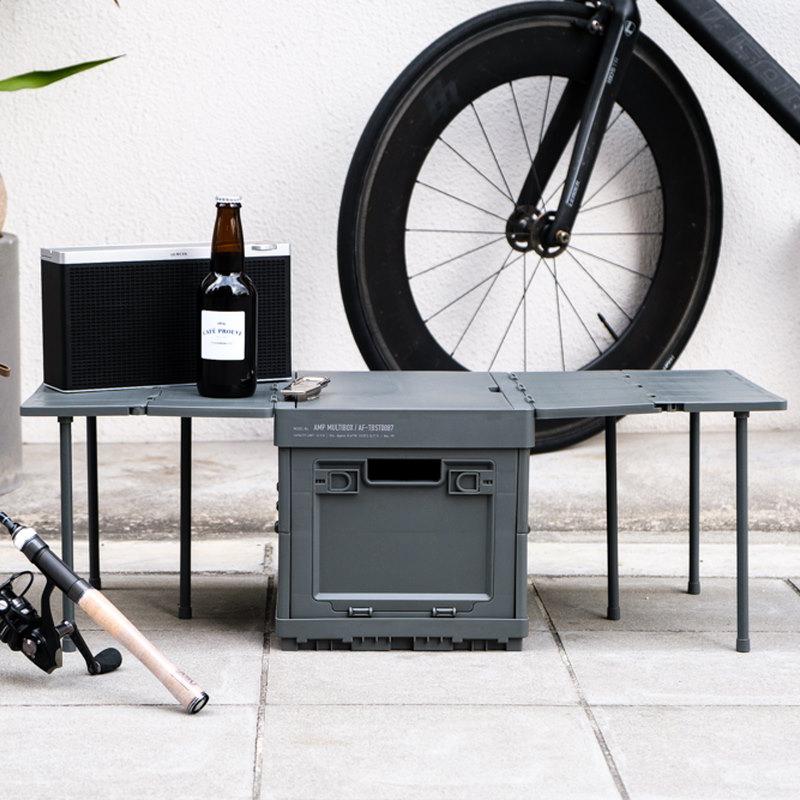 AMP MULTIBOX/アンプ マルチボックス 収納ボックス 両サイドテーブルが拡張できる折りたたみ収納ボックス 500mlペットボトル12本収納 : たすくらし - 通販 - Yahoo ...