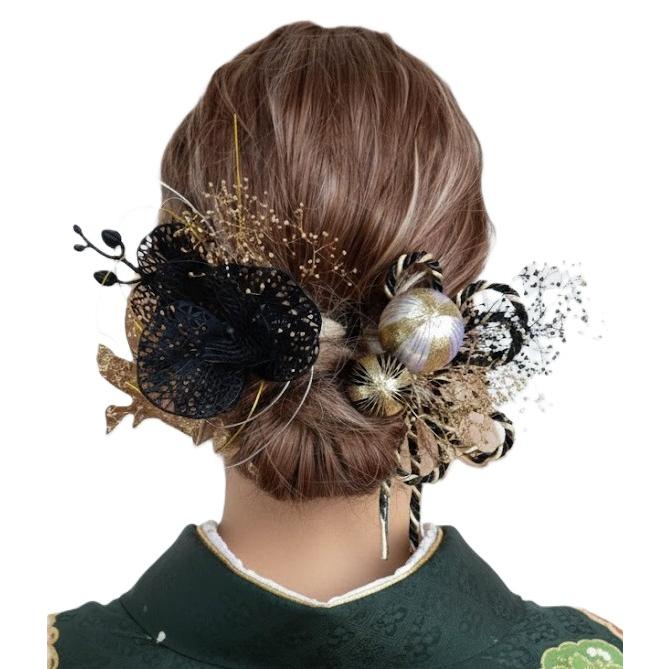 髪飾り 成人式 振袖 卒業式 袴 結婚式 豪華胡蝶蘭造花 水引き・和玉付ヘッドドレス｜和装・洋装 ヘアアクセサリー｜着物 ポニーテール アップスタイル対応9601h : ハンドメイド髪飾り専門 ...
