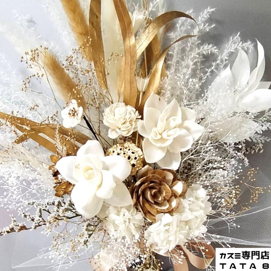 【専門店Tata8】ウェディングブーケ3点セット ブーケ/ブートニア/髪飾り 結婚式ブーケ プリザーブドフラワーブーケ 挙式/ブライダル 着物 和装 ドレス 花束65 : ハンドメイド髪飾り ...