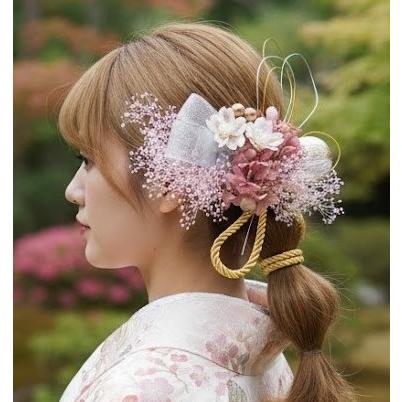 【髪飾りTata8】成人式 振袖 結婚式 卒業式 七五三 袴 和装 着物 お花 金箔 リボン 飾り紐 和玉 パール 水引き(ピンク系/ゴールド/シルバー)77a : ハンドメイド髪飾り専門店 ...