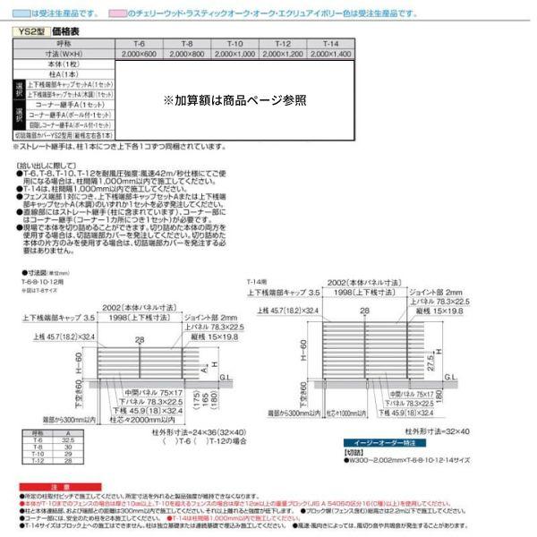 LIXIL フェンス フェンスAA YS2型 T-12 本体 2000×1200mm リクシル 目隠し おしゃれ リフォーム DIY : 建具専門店 - 通販 - Yahoo!ショッピング