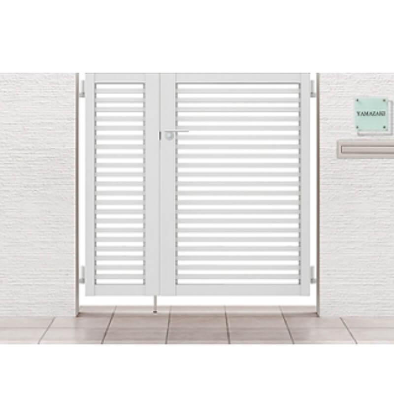 LIXIL 開き門扉AB YR3型 親子仕様 埋込使用 呼称04・08-10 扉寸法W1200(400+800)×H1000mm リクシル 開き門扉 おしゃれ シンプル リフォーム : 建具 ...