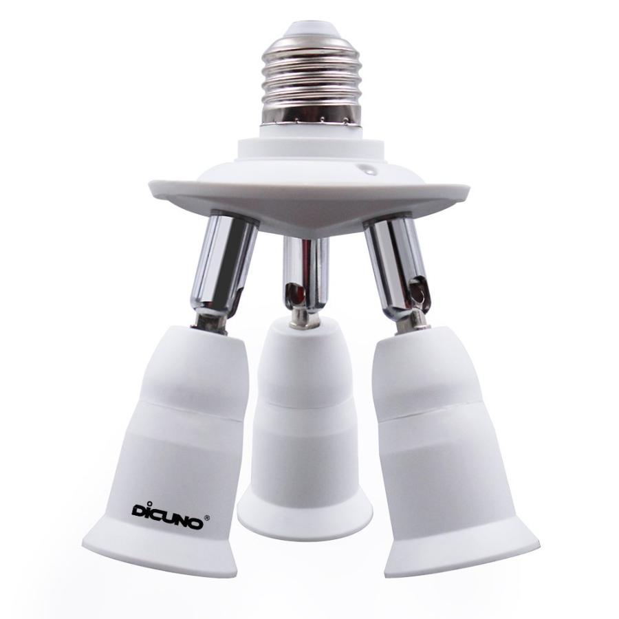 DiCUNO LED電球専用 3分岐ソケット E26口金対応 照射角度可調 : タツキエンタープライズ - 通販 - Yahoo!ショッピング