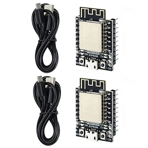 Freenove ESP8266 開発ボード (2 パック) (Arduino IDE と互換性あり)、ESP-12S オンボード Wi-Fi ...