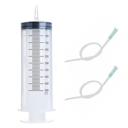 Quikaboo 大きいシリンジ シリンジ 浣腸 500ml 注射器 チューブ付き 注入型計量容器 多機能注射器 インジェクタ スポイト 注射器型 : s-b0ch67x35q ...