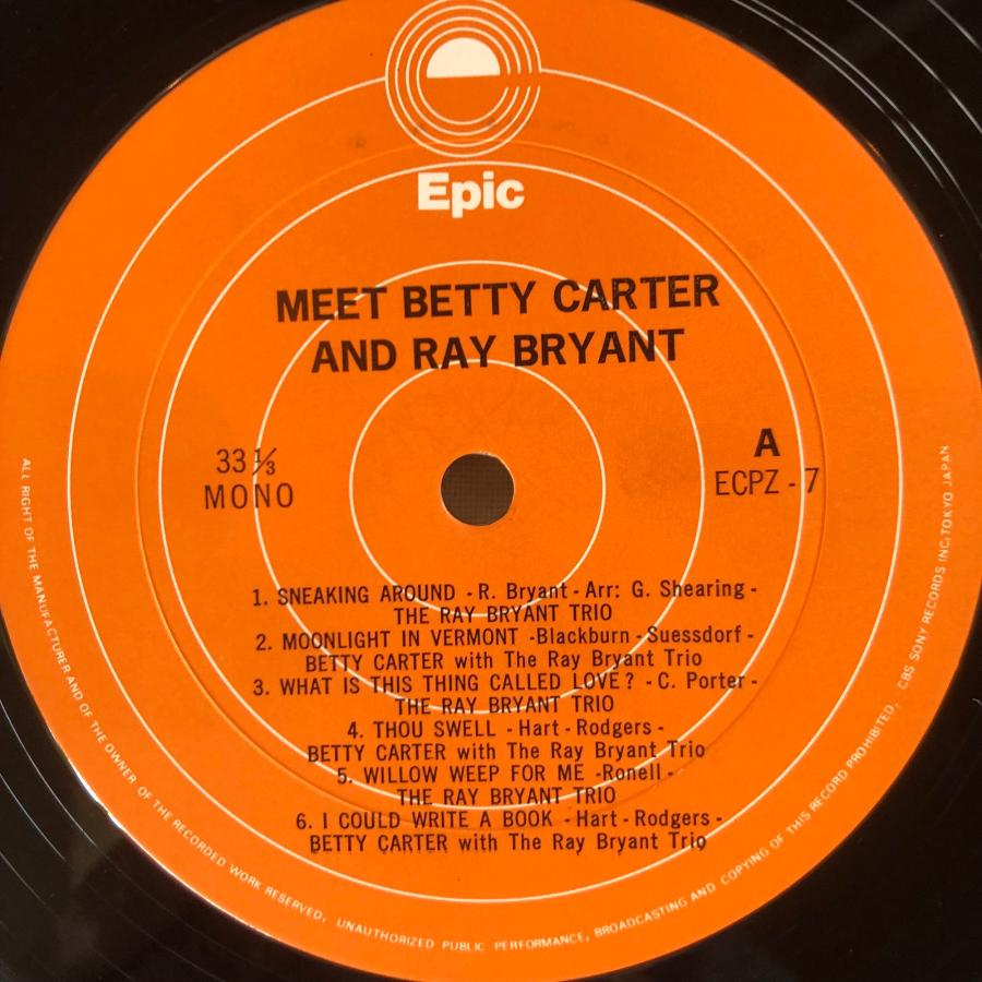 Meet Betty Carter And Ray Bryant LP Epic :D-2390:tatsuda records - 通販 ...