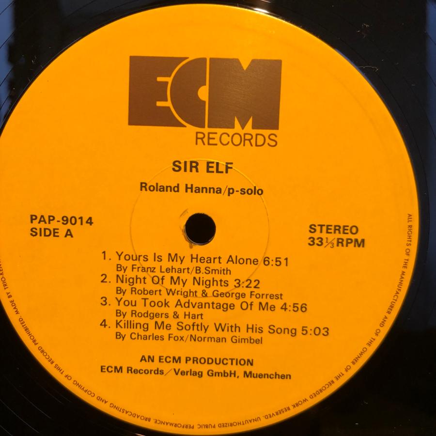 Roland Hanna / Sir Elf LP Nadja ECM・TRIO : tatsuda records - 通販 - Yahoo!ショッピング