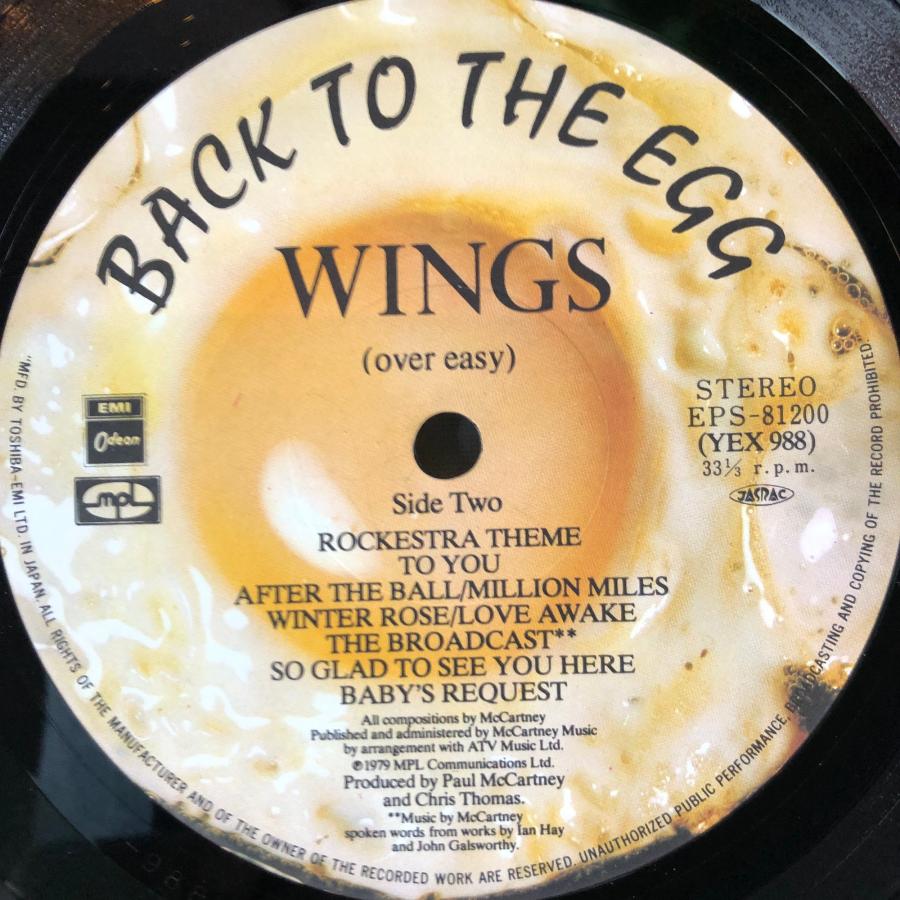 Wings / Back To The Egg LP Odeon ・toshiba-emi : tatsuda records - 通販 - Yahoo!ショッピング