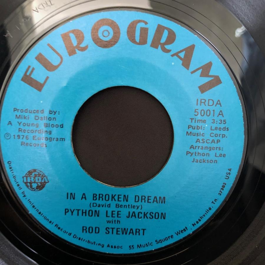 Python Lee Jackson With Rod Stewart / In A Broken Dream 7inch Eurogram ...
