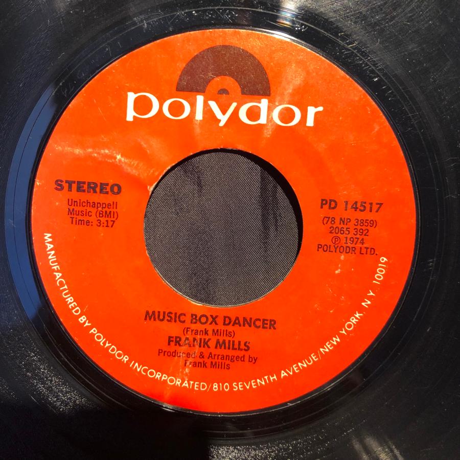 Frank Mills / Music Box Dancer 7inch Polydor : tatsuda records - 通販 ...