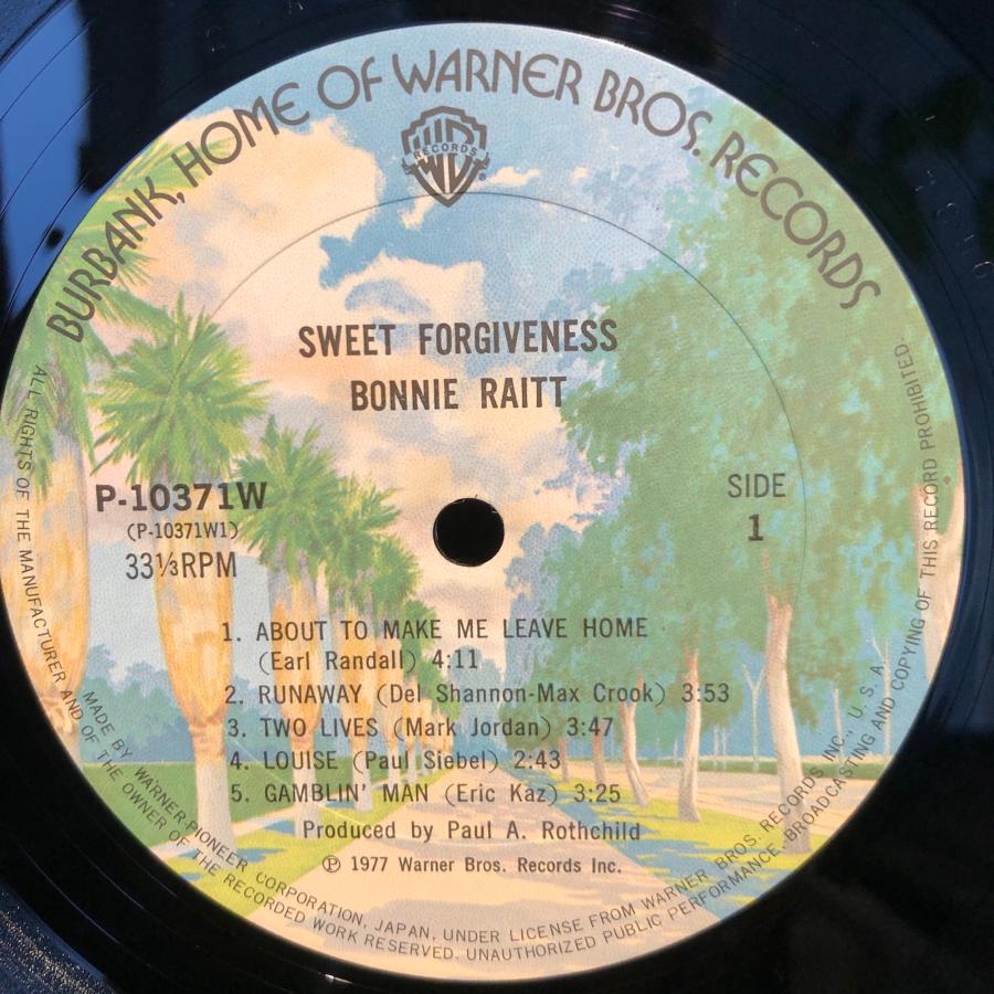 Bonnie Raitt / Sweet Forgiveness LP Warner Bros. Records : tatsuda records - 通販 - Yahoo!ショッピング