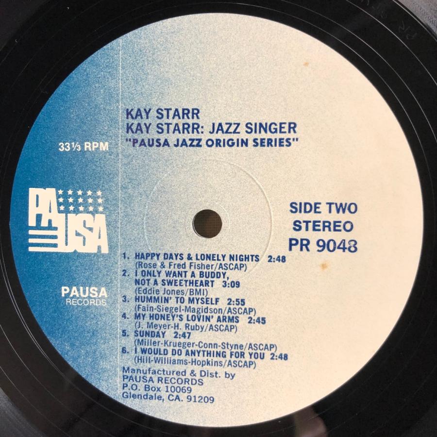 Kay Starr / Starr: Jazz Singer LP Pausa Records : tatsuda records - 通販 ...