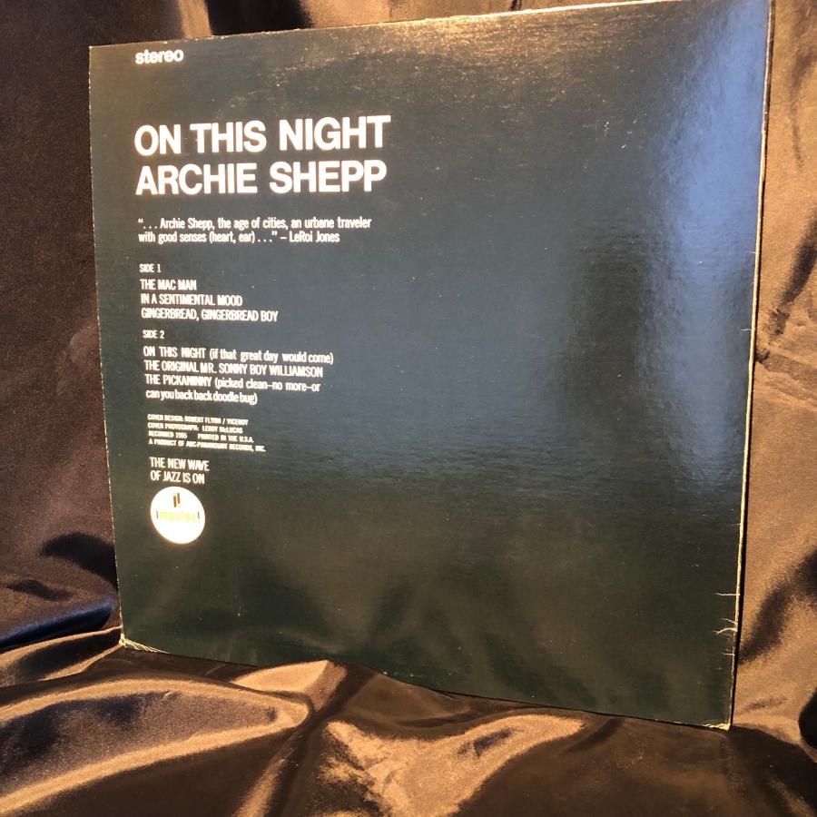 Archie Shepp / On This Night LP Impulse! : tatsuda records - 通販 - Yahoo ...