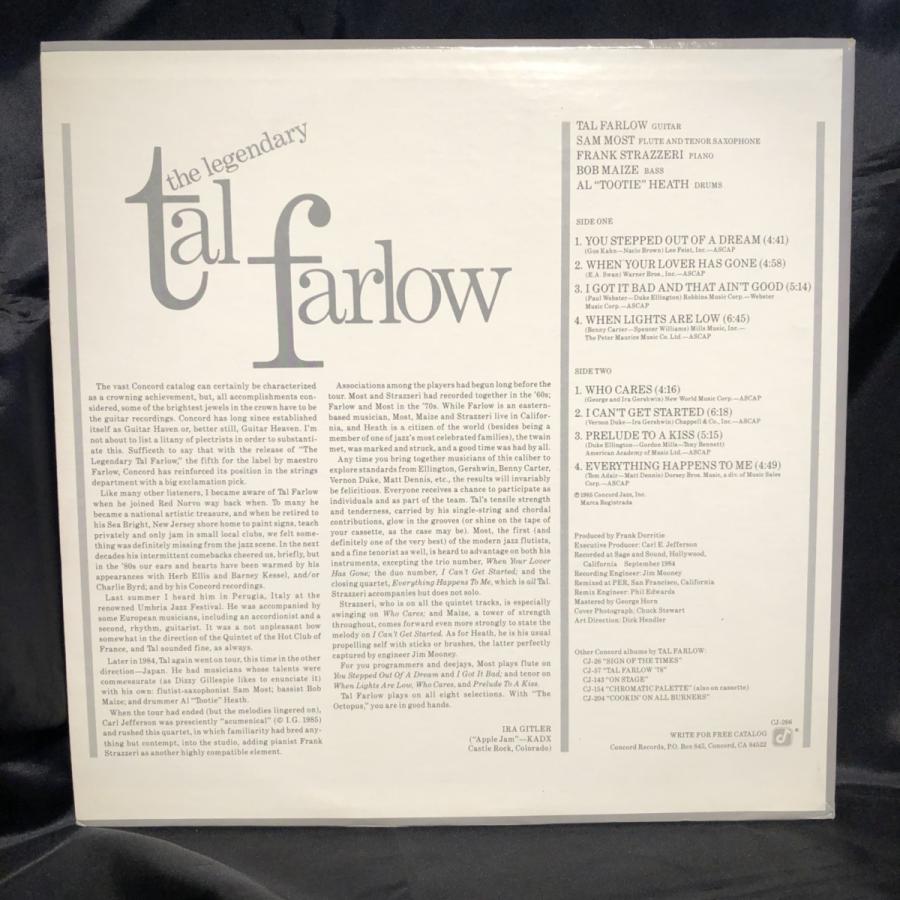 Tal Farlow / The Legendary LP Concord Jazz : tatsuda records - 通販 ...