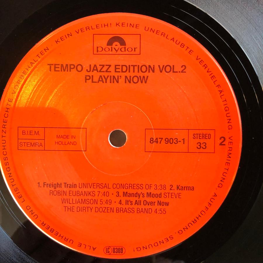 Tempo Jazz Edition Vol 2 (Playin' Now) LP polydor : tatsuda records - 通販 - Yahoo!ショッピング