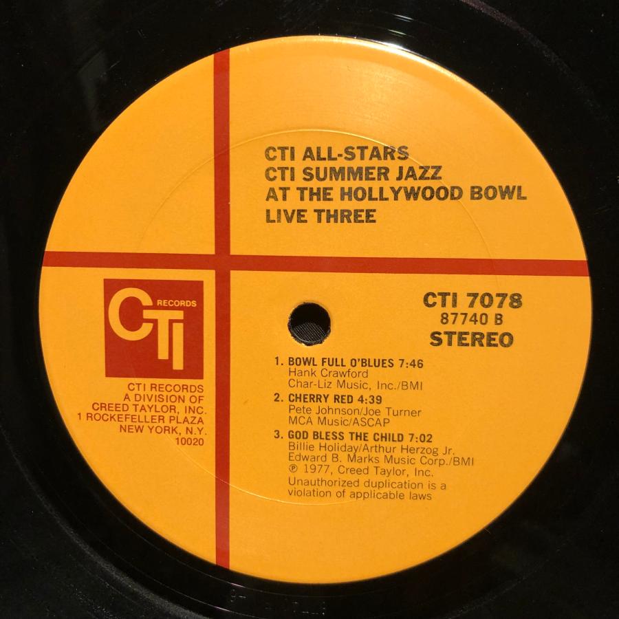 CTI All-Stars / Summer Jazz At The Hollywood Bowl LP Records : tatsuda records - 通販 - Yahoo!ショッピング
