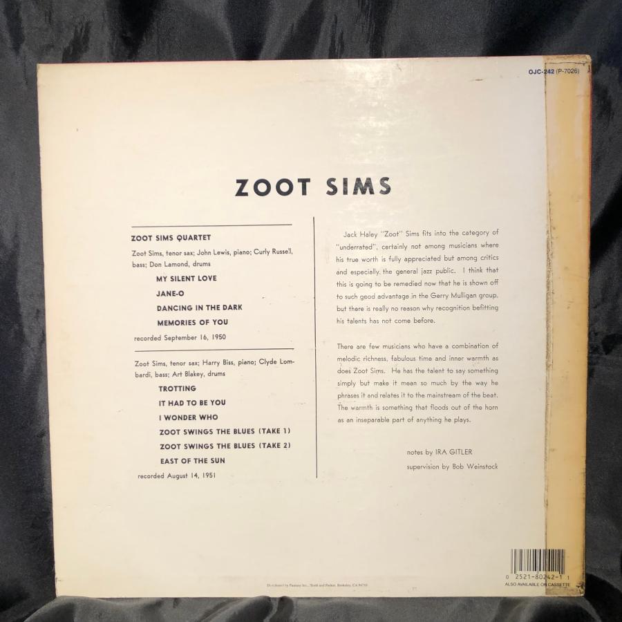 Zoot Sims / Quartets LP Original Jazz Classics : tatsuda records - 通販 - Yahoo!ショッピング