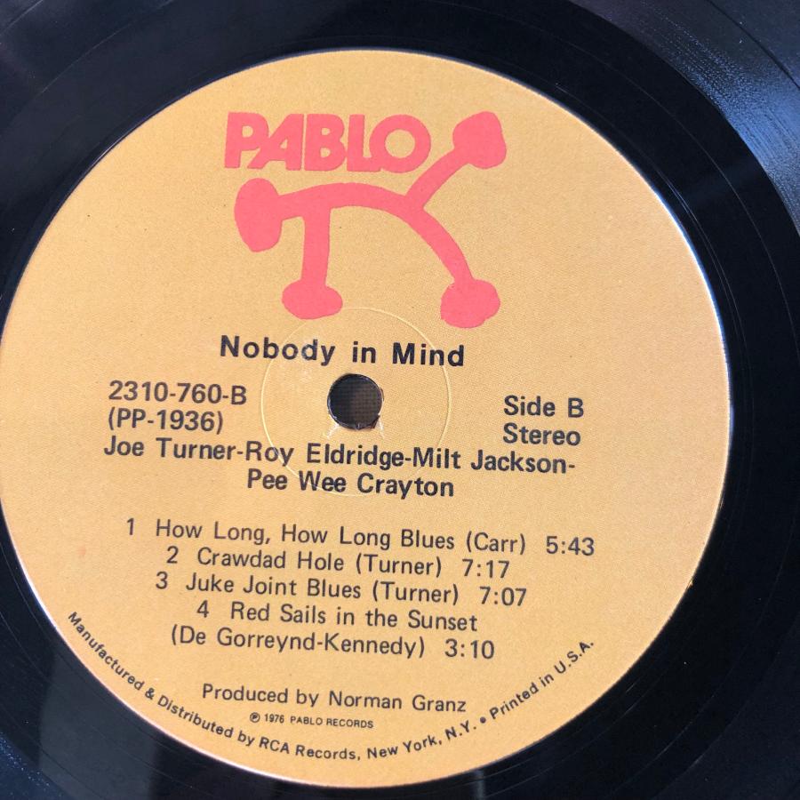 Joe Turner With Milt Jackson Roy Eldridge / Nobody In Mind LP Pablo ...