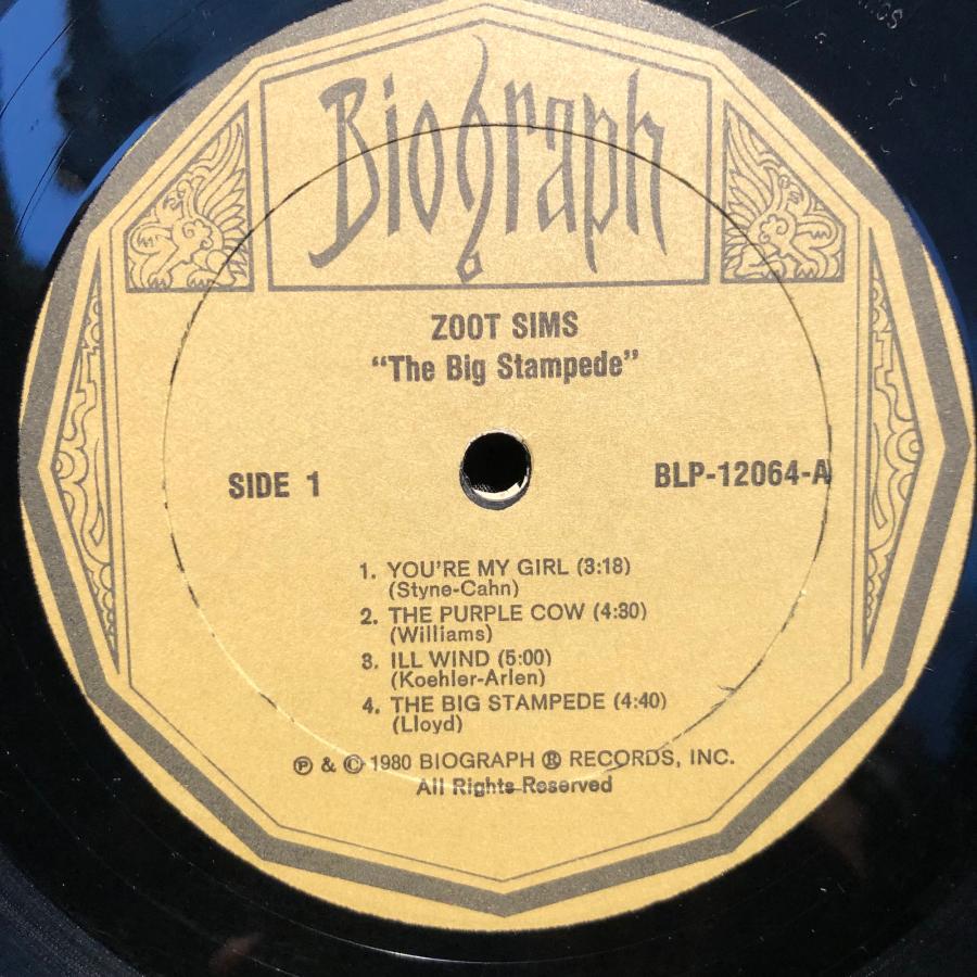 Zoot Sims / The Big Stampede LP Biograph : tatsuda records - 通販 - Yahoo ...