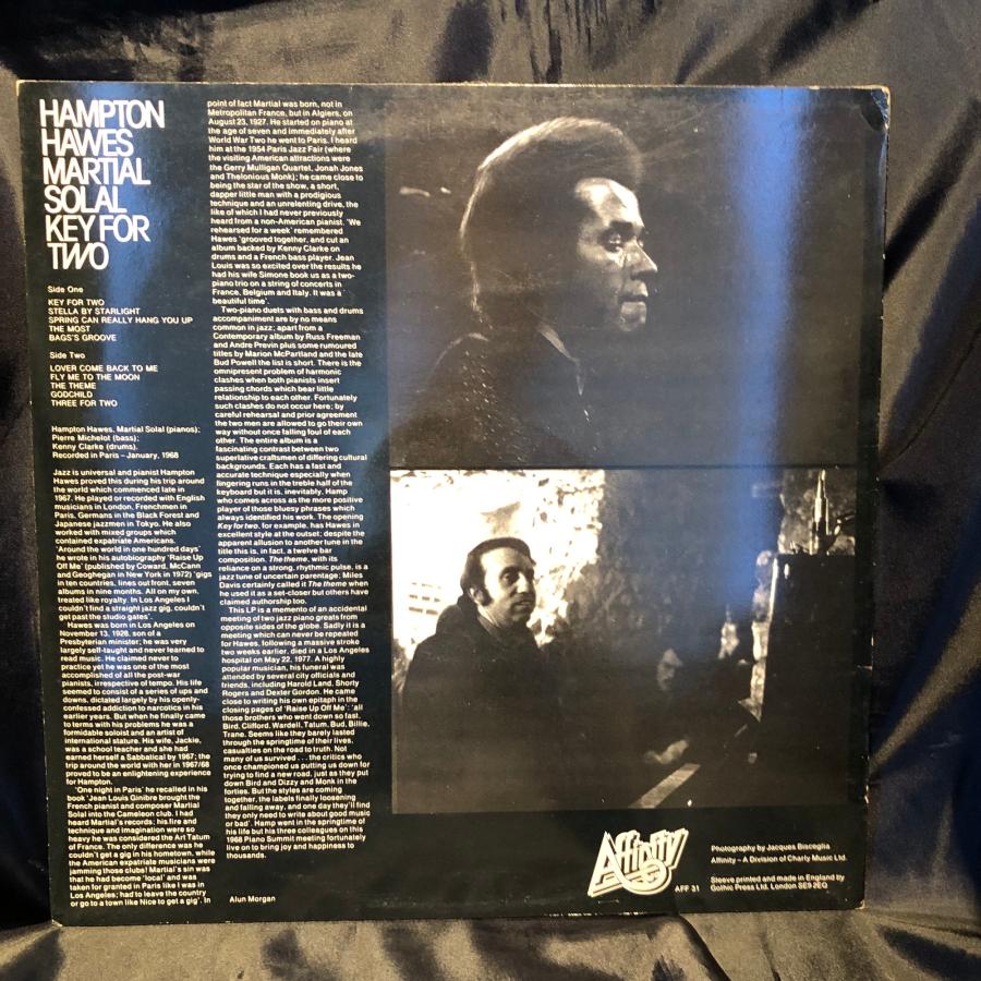 Hampton Hawes, Martial Solal / Key For Two LP Affinity : tatsuda records - 通販 - Yahoo!ショッピング