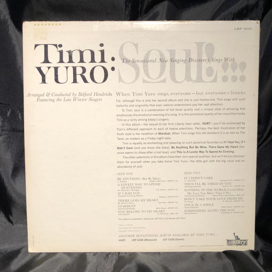 Timi Yuro / Soul! LP Liberty : tatsuda records - 通販 - Yahoo!ショッピング
